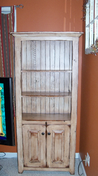 Reclaimed Barnwood Bookcases, Desks and Hall Tress