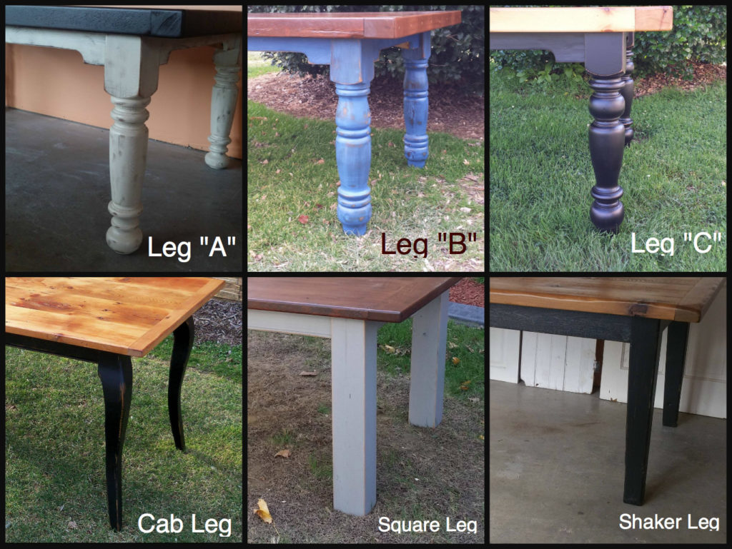 Reclaimed Barnwood Table and Leg Options